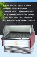 China Ice Cream Showcase 2200W Air Cooled Refrigeration -18 to -22C 6 Pan for sale
