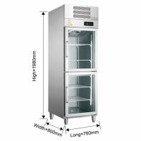 China GLEAD Air Cooling Display Refrigeration Cabinet 700W 220-240V 1000/1200L Volume 5~0°C for sale