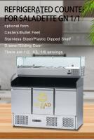China SS304 3 Doors Worktable Chiller GN1/3 1365mm Industrial Refrigeration 2~8℃ for sale