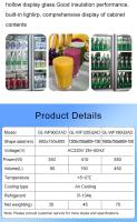 China 150L SS304 Double Glass Door Workbench Refrigerator 220-240V 50Hz Air Cooled for sale