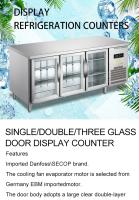 China 150L SS304 Double Glass Door Workbench Refrigerator 220-240V 50Hz Air Cooled for sale