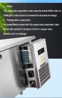 China 150L SS304 Double Glass Door Workbench Refrigerator 220-240V 50Hz Air Cooled for sale