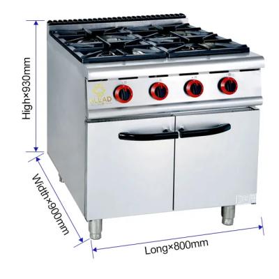 China Glead GL-RH 17KW Commercial Gas Cooking Range with Adjustable Temperature Control 800x900x850mm for sale