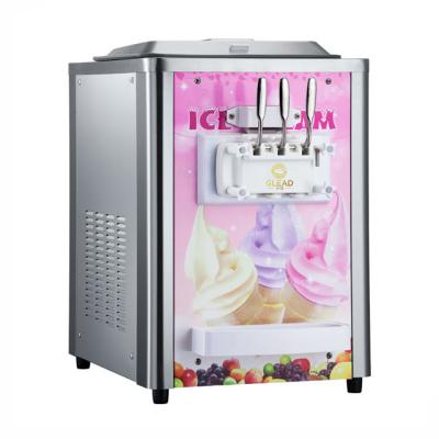 China GLEAD GL-BQ816 Industrial Ice Cream Maker 12-18kg/h 2x1.8L Freezing Tank 220-240V for sale