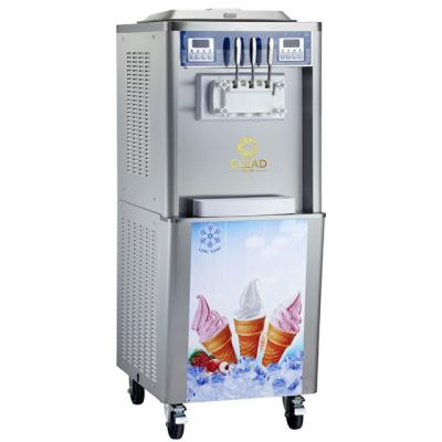 China Efficiency 240V Soft Ice Cream Machine With 2 Hoppers And 2 Tanks for sale