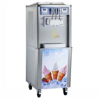 China Industrial Soft Ice Cream Machine 2x2.1L Freezing Tank 22-28kg/h 360-460 Cups per Hour for sale
