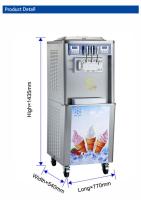 China GLEAD GL-BQ836 Soft Ice Cream Machine 2x2.1L Freezing Tank 360-460 Cups/hr R404A for sale