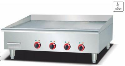 China 220-240V 50Hz Silver Electric Griddle with Temperature Range 0℃ to 100℃ for sale