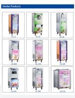 China GLEAD GL-BQ108 Industrial Soft Ice Cream Machine 220-240V 6-8kg/h Output R134A/R404A for sale