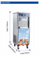 China GLEAD GL-BQ833 Industrial Soft Ice Cream Machine 2x5.8L Hopper 20-25kg/h 220-240V for sale