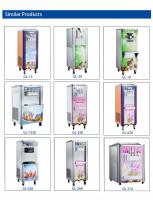 China GLEAD GL-BQ833 Industrial Soft Ice Cream Machine 2x5.8L Hopper 20-25kg/h 220-240V for sale
