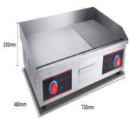 China Electric Griddle 310x425x250mm Stainless Steel 220-240V 50Hz 0-100C Commercial for sale