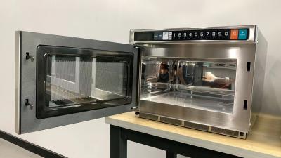 China Stainless Steel 25L Commercial Microwave Oven 220V 0-200°C Membrane Touch Control for sale