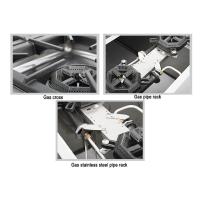 China Gas Powered Heavy Duty 6 Burner Hotel Cooking Range with Oven SS304 1200x948x893mm for sale