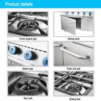 China Gas Powered Heavy Duty 6 Burner Hotel Cooking Range with Oven SS304 1200x948x893mm for sale