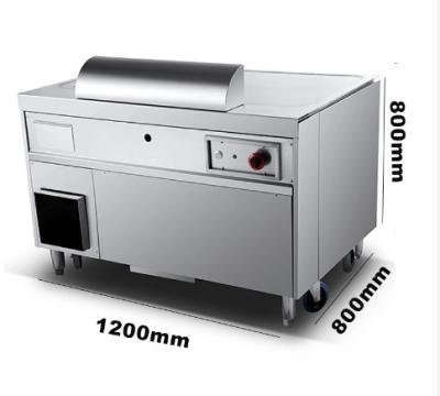 China Iron Silver Japanese Style Gas Teppanyaki Machine 1000x800x800mm LPG for sale
