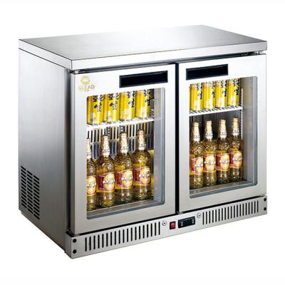 China Glead 180L Bar Air Cooled Refrigerator 340W 4-8C Commercial Hotel Beverage Cooler for sale