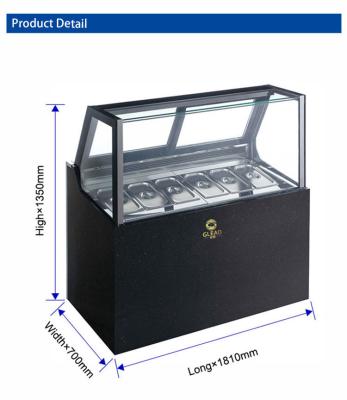 China Glead GL-IC-6P 265kg Commercial Ice Cream Machine 1100W -18~-22℃ R404a for sale