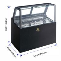 China Glead GL-IC-6P 1100W Fan Cooling Ice Cream Machine R404a -18~-22℃ 1270mm for sale