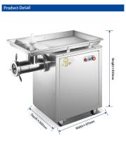 China Stainless Steel Meat Grinder 2200W 320kg/h Copper Wire Motor Commercial Hotel Equipment for sale