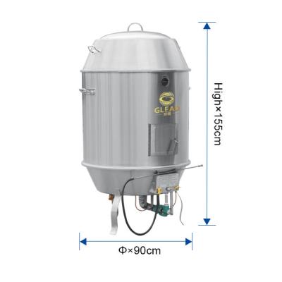 China Stainless Steel Gas Carbon Roast Duck Oven 12KW 380V Commercial Food Processing Machine for sale