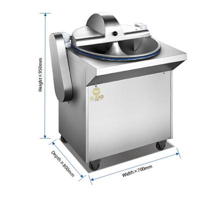 China Glead GL-QC30 30L 1.5KW Belt Driven Bowl Cutter 300KG/H Commercial Food Processor for sale