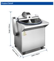 China Belt Driven Bowl Cutter 30L 300KG/H 1.5KW Commercial Hotel Lobby Equipment Quiet Operation for sale