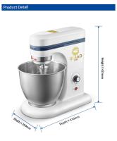 China Commercial Cake Mixer 7L 0.35KW 0.5KG/H Capacity 14KG N.W Stable Durable Motor for sale