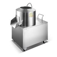 China Stainless Steel Commercial Potato Peeling Machine 80KG Capacity 400KG/H Output for sale