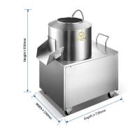 China Stainless Steel Commercial Potato Peeling Machine 80KG Capacity 400KG/H Output for sale