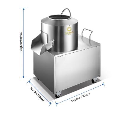 China Stainless Steel Commercial Potato Peeling Machine 80KG Capacity 400KG/H Output for sale