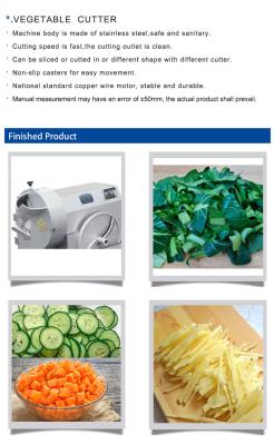 China Stainless Steel Commercial Vegetable Cutter 1000KG/H 1.5kw for Hotel Kitchen for sale