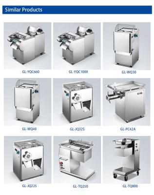 China Glead GL-YQC180 Commercial Vegetable Cutter 1000KG/H 1.5kw Stainless Steel Hotel Kitchen Equipment for sale