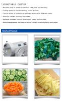 China Stainless Steel Commercial Vegetable Cutter 1000KG/H 1.5kw for Hotel Kitchen for sale