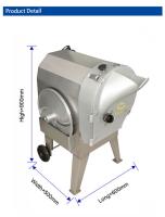 China 1000kg/h Stainless Steel Vegetable Cutter 1.5kw Commercial Hotel Food Processor for sale