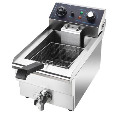 China Glead GL-1111 Single Cylinder Commercial Fryer 220V 0-200℃ Compact Fried Food Equipment for sale