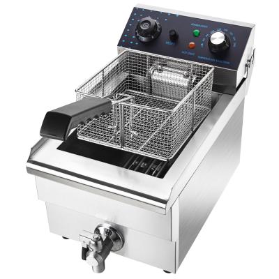 China Glead Commercial Single Cylinder Fryer 220V 0-200°C for Fried Food for sale