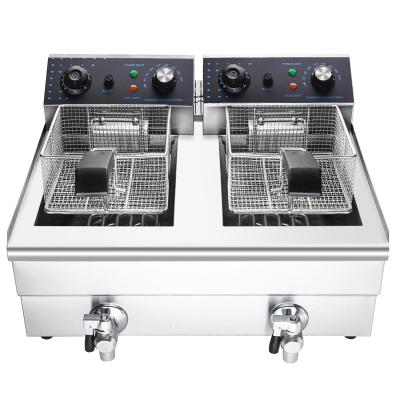 China Glead GL-1111 Commercial Fryer 220V 0-200°C Single Double Cylinder Screen for sale