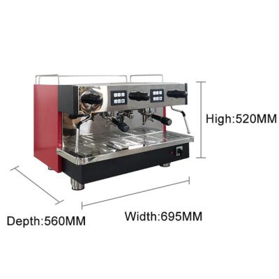 China Commercial Double Head Coffee Machine 3750W 11L Titanium Boiler Hotel Equipment for sale