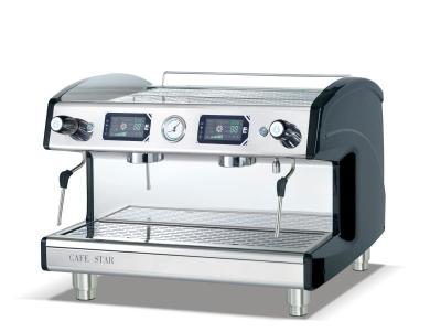 China 3800W Italian Semi-Automatic Coffee Machine Double Head 60KG N.W 2 Group Head Commercial for sale