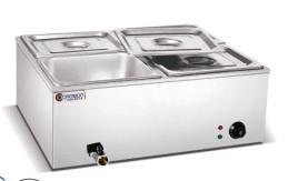China Glead 2-Tank Electric Bain Marie 1.5KW 220-240V Commercial Food Warmer for Restaurant Hotel Kitchen for sale