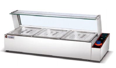 China 3-Tank Electric Bain Marie 1.5KW 220-240V Commercial Food Warmer for Restaurant Hotel Kitchen for sale