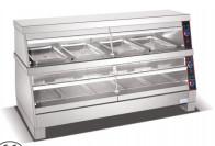 China 40Kg 1.8KW Commercial Warming Showcase with Transparent Glass Door for Food Display for sale