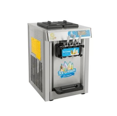 China Commercial Soft Ice Cream Machine 20L/H Tabletop Frozen Dessert Maker for Factory and Shop for sale