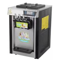 China Stainless Steel Desktop Three-head Painted Ice Cream Machine for sale