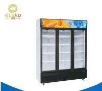 China Supermarket Beverage Beer Display Solar Gas Refrigerator Display for sale