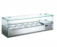 China Glead Countertop Salad Station 1935mm Stainless Steel Commercial Sandwich Prep Table Freezer 220V for sale