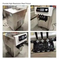 China Commercial Soft Ice Cream Machine 22-28kg/h with Independent Precooling Compressor 220V for sale