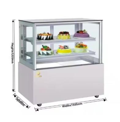 China Glead Stainless Steel Cake Display Cabinet 1500mm 220V 450W Commercial Refrigeration for sale