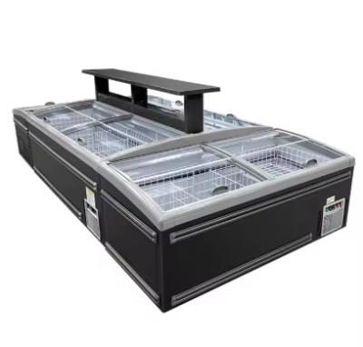 China Stainless Steel Island Freezer 1200L Commercial Refrigeration for Steakhouse for sale
